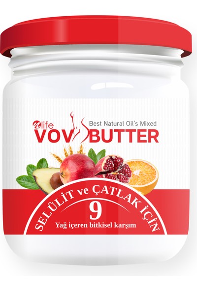 Nlife Vov Butter Selülit ve Çatlak Kremi 9 Bitkisel Yağ Karışımı 190 ml Nlife Vov Butter Selülit ve Çatlak Kremi 9 Bitkisel Yağ Karışımı 190 ml