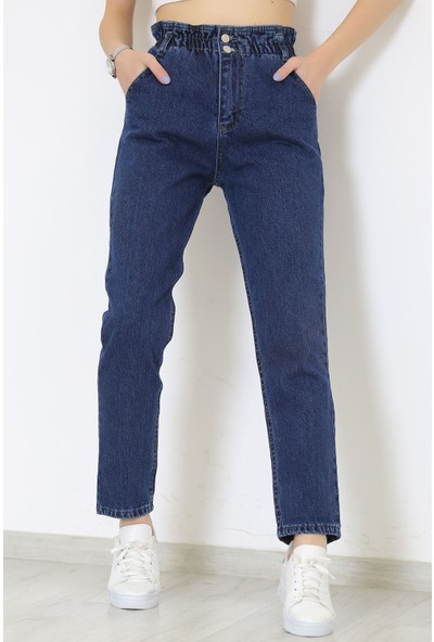 Depoxml Beli Lastikli Kot Pantolon Koyumavi - 9787.1606.