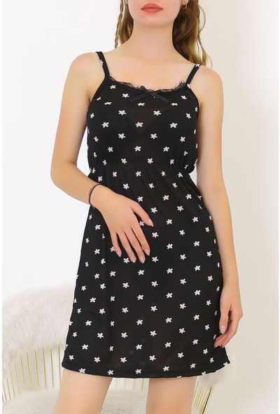 Depoxml Baskılı Elbise Siyahbeyaz - 9228.1287. Depoxml Baskılı Elbise Siyahbeyaz - 9228.1287.