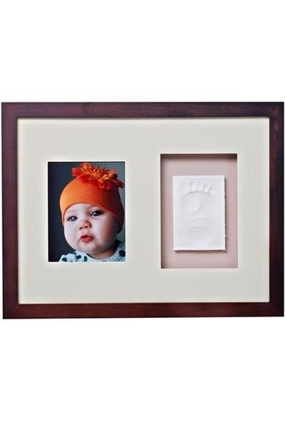 Baby Memory Prints El ve Ayak Izi Duvar Çerçevesi Ceviz Baby Memory Prints El ve Ayak Izi Duvar Çerçevesi Ceviz