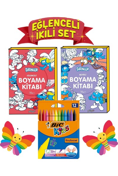 AKILLI ŞİRİNLER BOYAMA SETİ+kuruboya AKILLI ŞİRİNLER BOYAMA SETİ+kuruboya