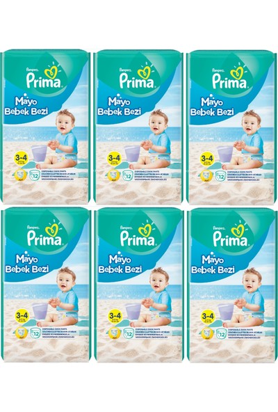 Prima Mayo Bebek Bezi Beden:3 6-11 Kg Midi 12’li x 6 Paket (72 Adet) Prima Mayo Bebek Bezi Beden:3 6-11 Kg Midi 12’li x 6 Paket (72 Adet)