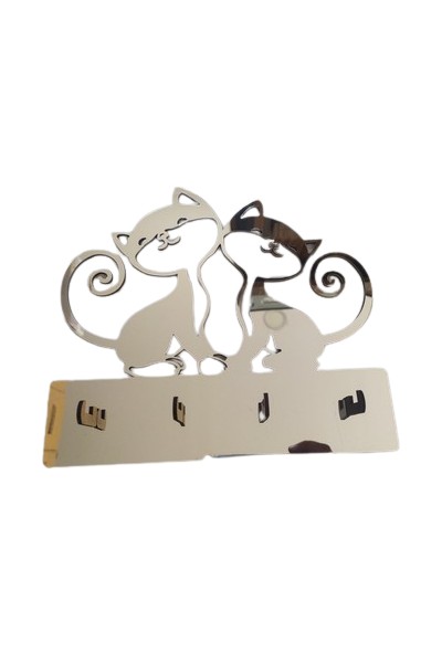 Hediye Shopping Pleksi Kedi Anahtar Askısı