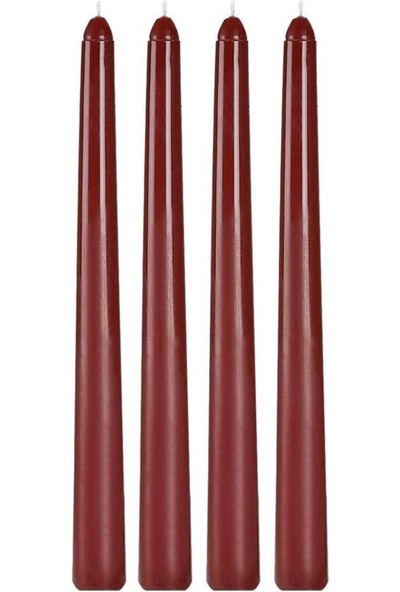 4 Lu Borda Renk Konik Şamdan Mum 25X2 cm 4 Lu Borda Renk Konik Şamdan Mum 25X2 cm