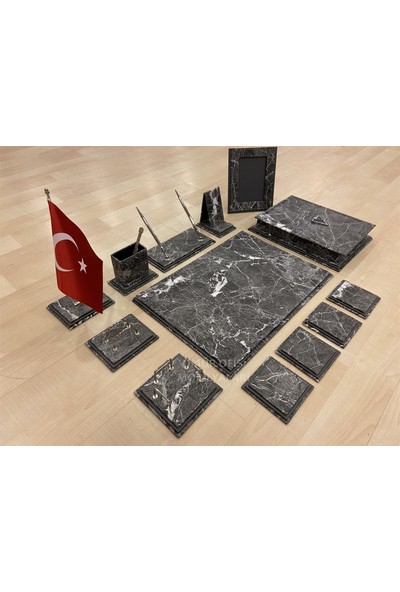 Ömür Ofis Luxury Sümen Takımı - Gri