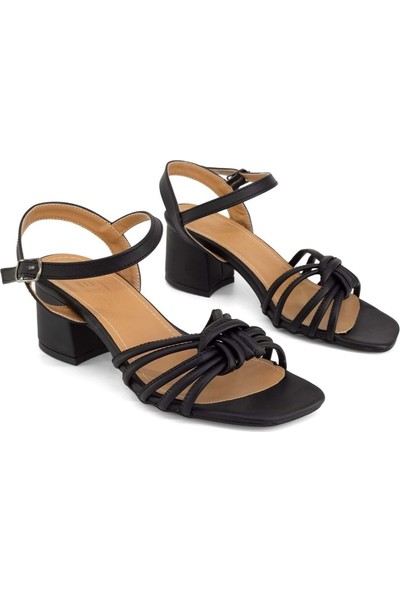 Feles Düğüm Detaylı Kadın Topuklu Ayakkabı