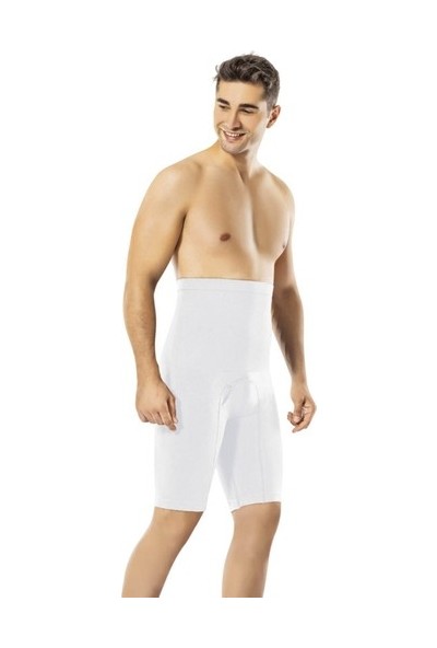 Mistirik Bel Inceltici ve Sıkılaştırıcı Erkek Boxer Korse Beyaz Renk Mistirik Bel Inceltici ve Sıkılaştırıcı Erkek Boxer Korse Beyaz Renk