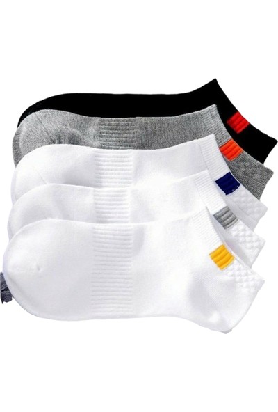Sockshion Unisex Kare Desenli Spor Patik Çorap 5 Çift Sockshion Unisex Kare Desenli Spor Patik Çorap 5 Çift