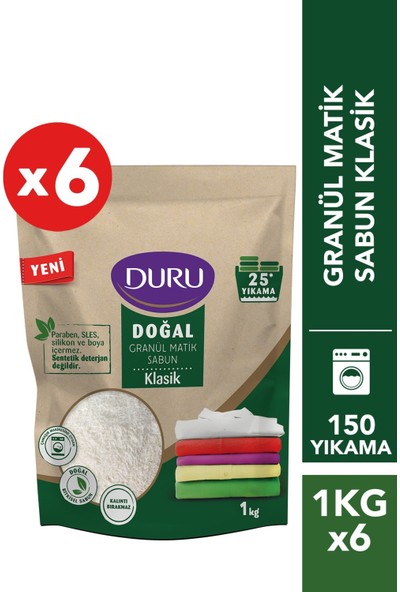 Duru Granül Matik Klasik 1 kg x 6 Adet Duru Granül Matik Klasik 1 kg x 6 Adet