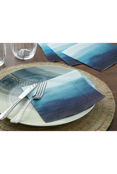 English Home Silhouette Kağıt 20'li Kağıt Peçete 33X33 cm Lacivert