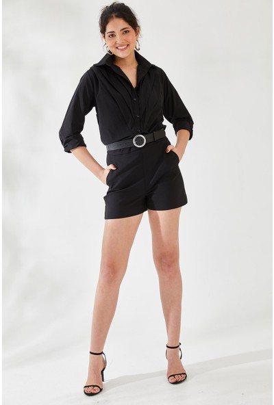 Oshebu Kadın Önü Pensli Poplin Gömlek Oshebu Kadın Önü Pensli Poplin Gömlek