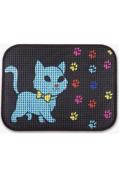 Gedo Pet Desenli Elekli Kedi Tuvaleti Önü Paspası Kum Toplama Hazneli 60 x 45 cm Gedo Pet Desenli Elekli Kedi Tuvaleti Önü Paspası Kum Toplama Hazneli 60 x 45 cm