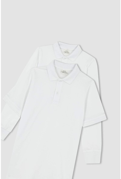 DeFacto Erkek Çocuk Regular Fit Polo Yaka Uzun Kollu Polo Tişört Y1254A622AU DeFacto Erkek Çocuk Regular Fit Polo Yaka Uzun Kollu Polo Tişört Y1254A622AU