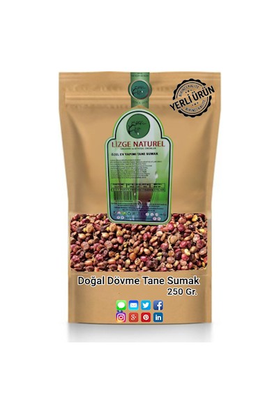 Lizge Naturel Tane Dövme Sumak 250 gr Lizge Naturel Tane Dövme Sumak 250 gr