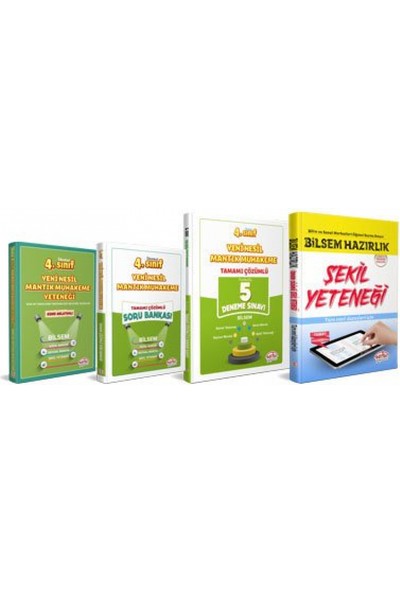 4. Sınıf Bilsem Hazırlık Kitapları Seti 4 Lü Set 4. Sınıf Bilsem Hazırlık Kitapları Seti 4 Lü Set