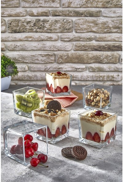 6'lı Magnolia Cup Kase Cam Magnolya Puding Tatlı Dondurma Kasesi Sunum Seti 6'lı Magnolia Cup Kase Cam Magnolya Puding Tatlı Dondurma Kasesi Sunum Seti