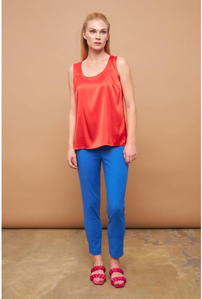 Gusto Saten Atlet - Kırmızı