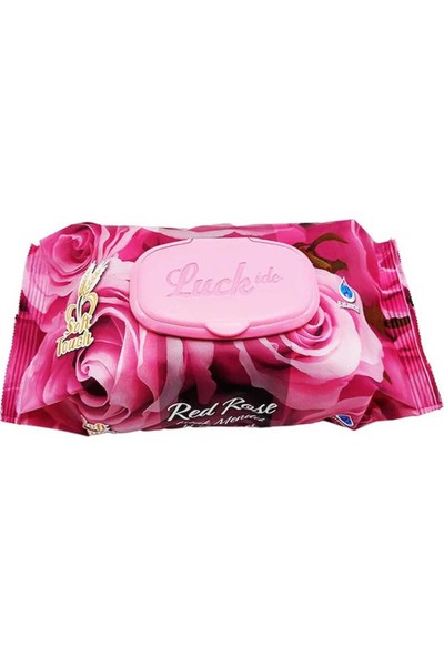 Red Rose Islak Havlu Mendil 90 Adet Kapaklı Gül Kokulu