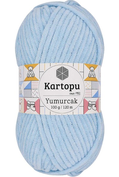 Yumurcak Kadife El Örgü Ipi Bebe Mavi K523