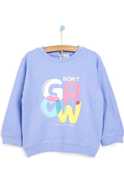 Hellobaby Basic Kız Bebek Şardonlu Iki Ip Baskılı Sweatshirt