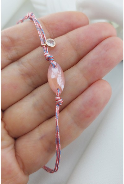 Vaoov Pembe Kristal Taşlı Bileklik Vaoov Pembe Kristal Taşlı Bileklik