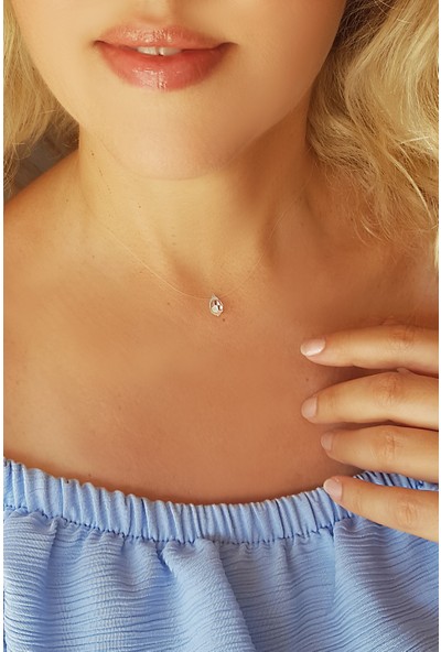 Vaoov Swarovski Taşlı Gümüş Hayalet Kolye