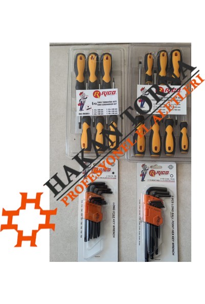 Rico Tornavida Takımı Seti - Torx Tornavida - Uzun Torx ve Allen Anahtar Takımı Seti Rico Tornavida Takımı Seti - Torx Tornavida - Uzun Torx ve Allen Anahtar Takımı Seti