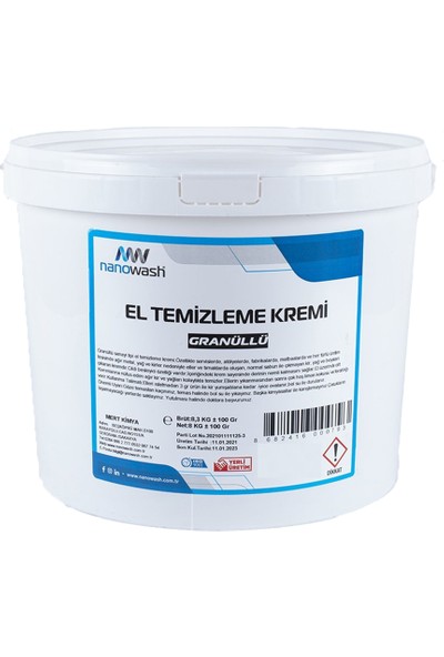 Nanowash Krem El Sabunu Granüllü Sanayi Tipi 8 kg Nanowash Krem El Sabunu Granüllü Sanayi Tipi 8 kg