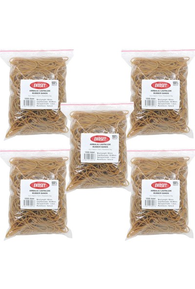 Ekoset 80MM Kauçuk Paket Ambalaj Lastiği 5.000 Adet Ekoset 80MM Kauçuk Paket Ambalaj Lastiği 5.000 Adet