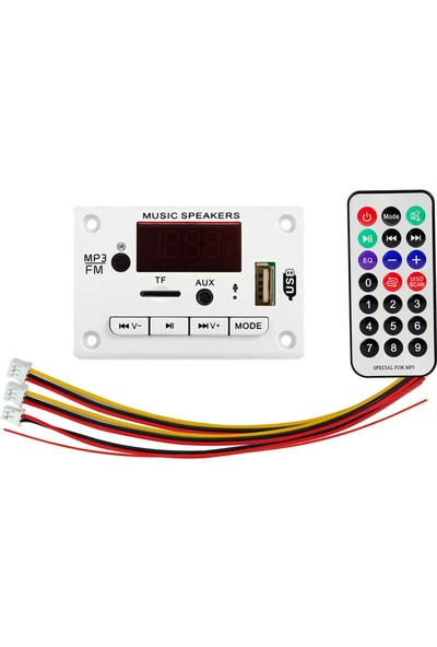 Somodz Mp3 Çalar Çizme Kurulu Modülü Bluetooth 5.0 Mp3 Çalar Aksesuarları Beyaz (Yurt Dışından)