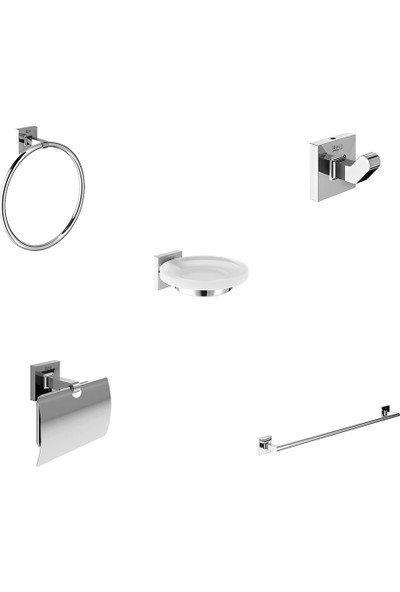 Roca Cubıca 5'li Aksesuar Seti Krom