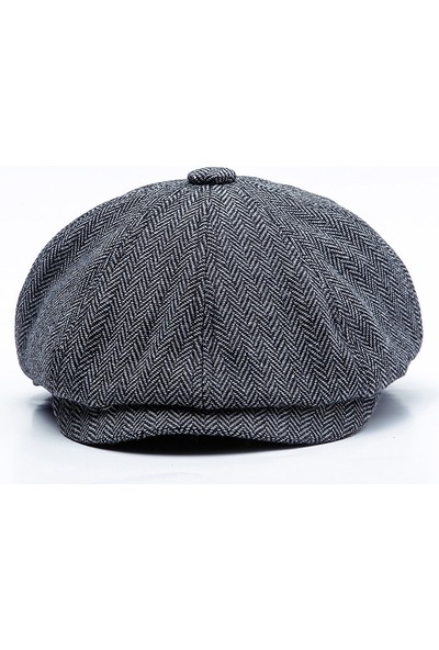 Xphone Store Retro Vahşi Sekizgen Şapka - Siyah Kahverengi (Yurt Dışından)