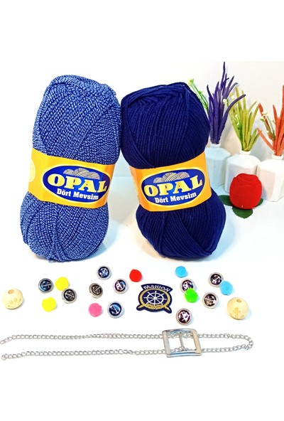 Opal 2 Adet Opal 4 Mevsim Örgü Ipi ve Efe Yeleği Düğme Seti Opal 2 Adet Opal 4 Mevsim Örgü Ipi ve Efe Yeleği Düğme Seti