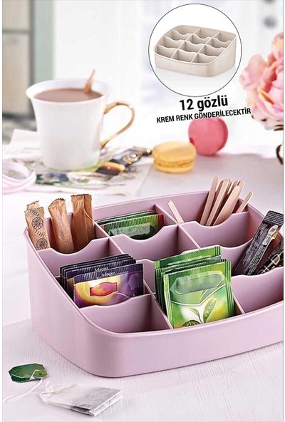 Şahane Pazar Krem Çok Amaçlı Çay Organizeri FMA06467 Şahane Pazar Krem Çok Amaçlı Çay Organizeri FMA06467