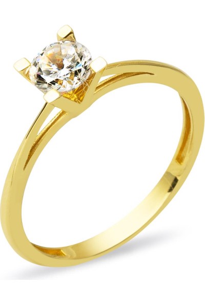 Düşes 14 Ayar Altın Tektaş Yüzük