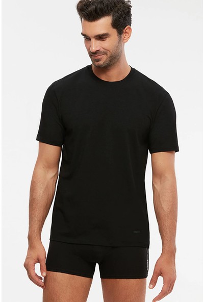 Kom Jamesli Bisiklet Yaka 2 Li Esnek Erkek Tshirt Kom Jamesli Bisiklet Yaka 2 Li Esnek Erkek Tshirt