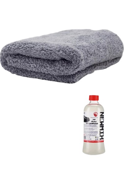 Newmix 50 x 70 cm Mikrofiber Bez + Cilalı Fırçasız Oto Şampuan 500 ml Newmix 50 x 70 cm Mikrofiber Bez + Cilalı Fırçasız Oto Şampuan 500 ml