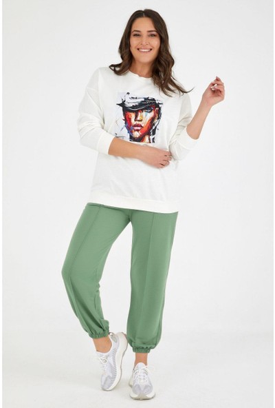 Siyezen Büyük Beden Cepli Eşofman Mint Yeşili Siyezen Büyük Beden Cepli Eşofman Mint Yeşili