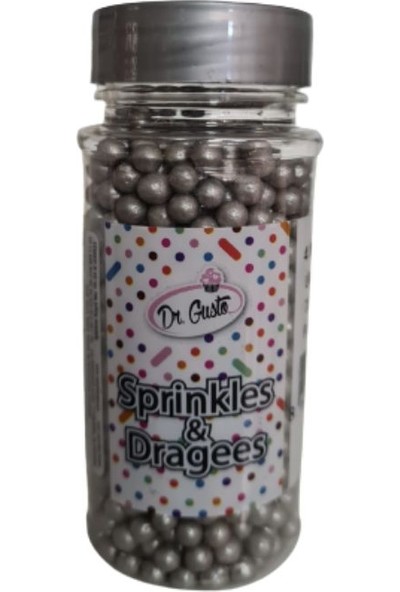 Dr. Gusto Gümüş Boncuk Şeker 4 mm 90 gr