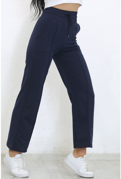 Depoxml Yüksek Bel Çımalı Eşofman Altı Lacivert1 - 7745.1348. Depoxml Yüksek Bel Çımalı Eşofman Altı Lacivert1 - 7745.1348.