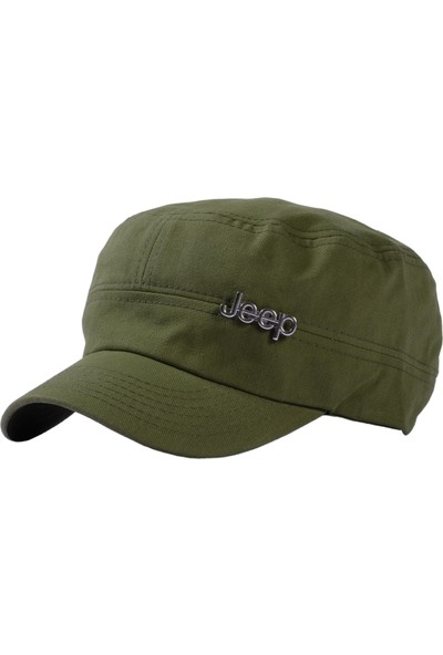 Perlotus Jeep Model Castro Tarzı Şapka Haki Yeşil