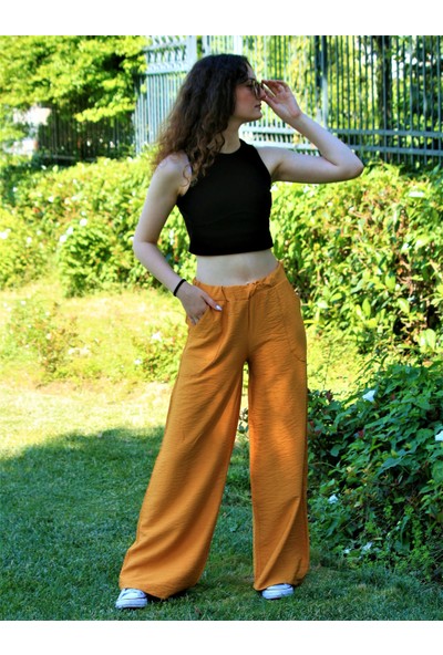 Pasaklı Giyim Kadın Keten Pantolon