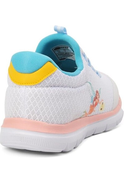 Pabucmarketi Beyaz-Buz Mavi Bağcıksız Fileli Erkek Çocuk Spor Ayakkabı