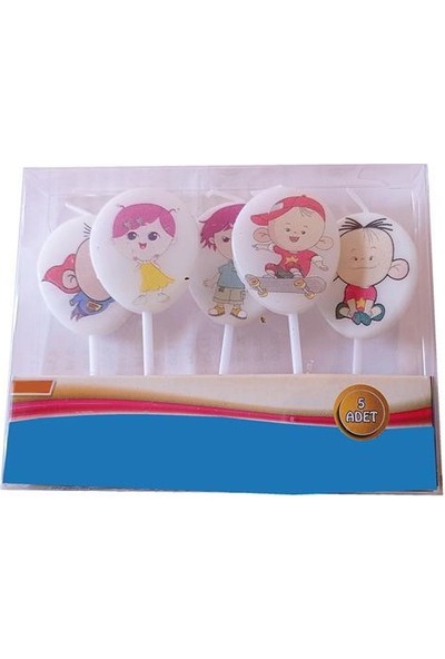 Mihver Homecare Çocuk Bebek Parti Mumu 5'li Mihver Homecare Çocuk Bebek Parti Mumu 5'li