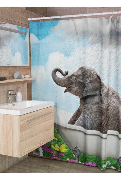 Alamodecor Duş Perdesi | Banyo Perdesi Tek Kanat 150 x 200 cm Alamodecor Duş Perdesi | Banyo Perdesi Tek Kanat 150 x 200 cm