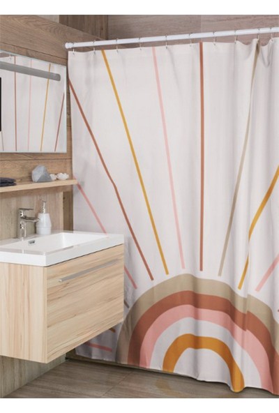Alamodecor Duş Perdesi | Banyo Perdesi Tek Kanat 150 x 200 cm