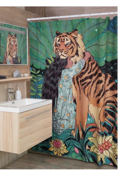 Alamodecor Duş Perdesi | Banyo Perdesi Tek Kanat 150 x 200 cm Alamodecor Duş Perdesi | Banyo Perdesi Tek Kanat 150 x 200 cm