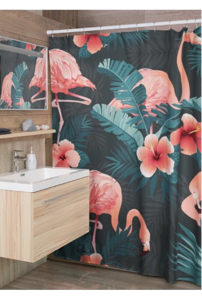 Alamodecor Duş Perdesi | Banyo Perdesi Tek Kanat 150 x 200 cm