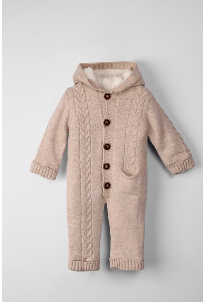 Saç Örgü Cepli Welsoft Triko Tulum