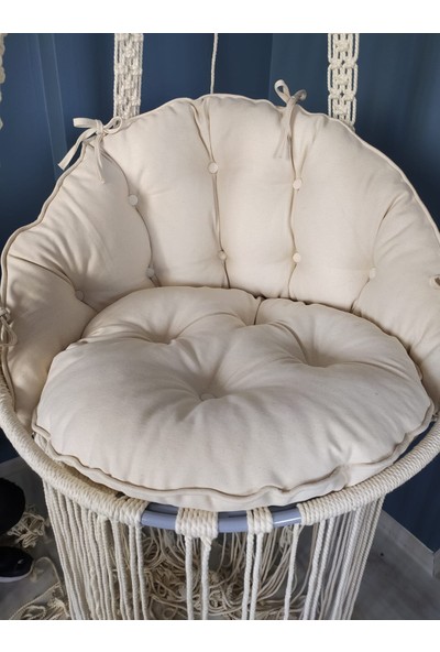 Ayyüce Tekstil Makrome Salıncak Minderi Biyeli Bağlamalı